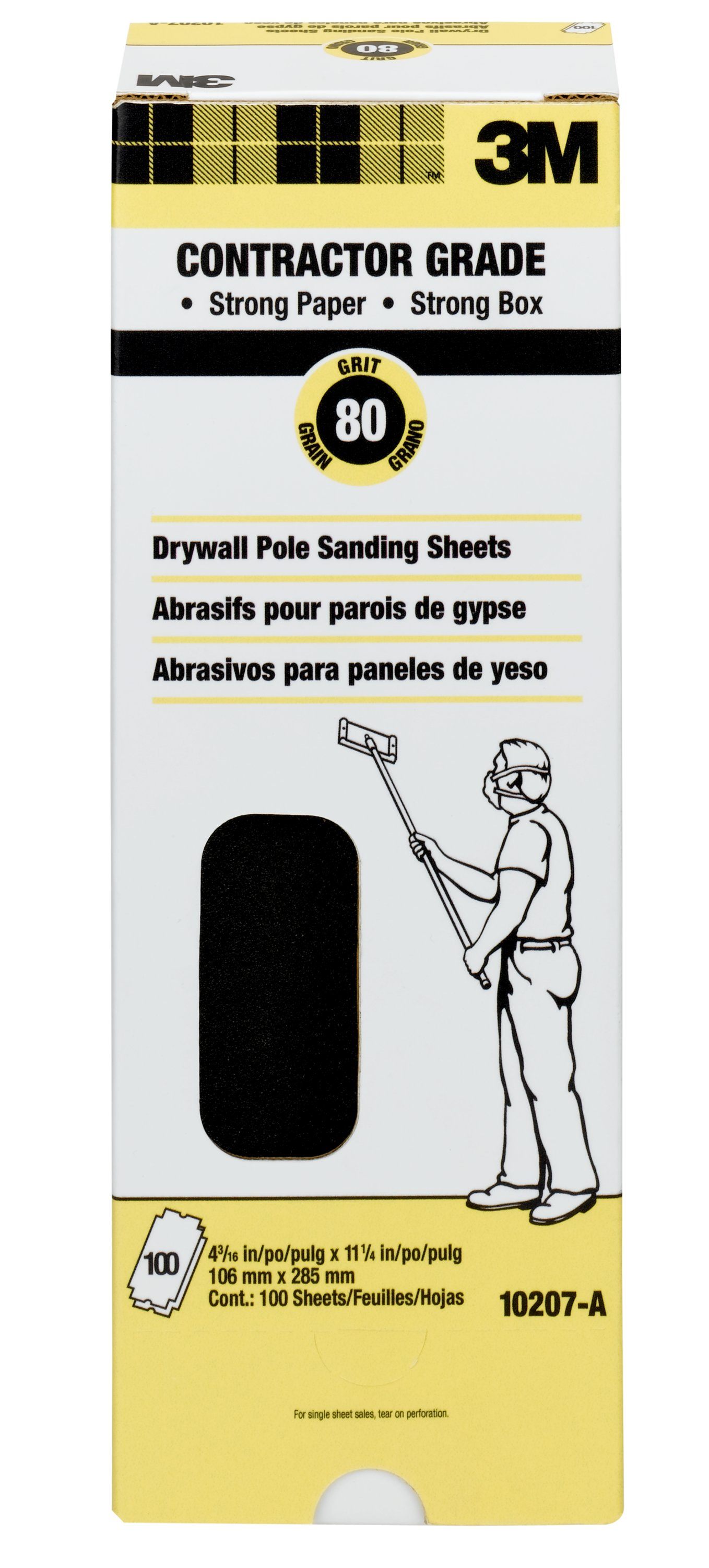 3M™ Tri-M-ite™ Paper Drywall Sheet 10207, 4 3/16 in x 11 1/4 in, Die ...