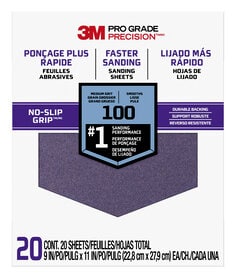 3M™ Pro Grade Precision™ Faster Sanding Sanding Sheets 100 grit Medium ...